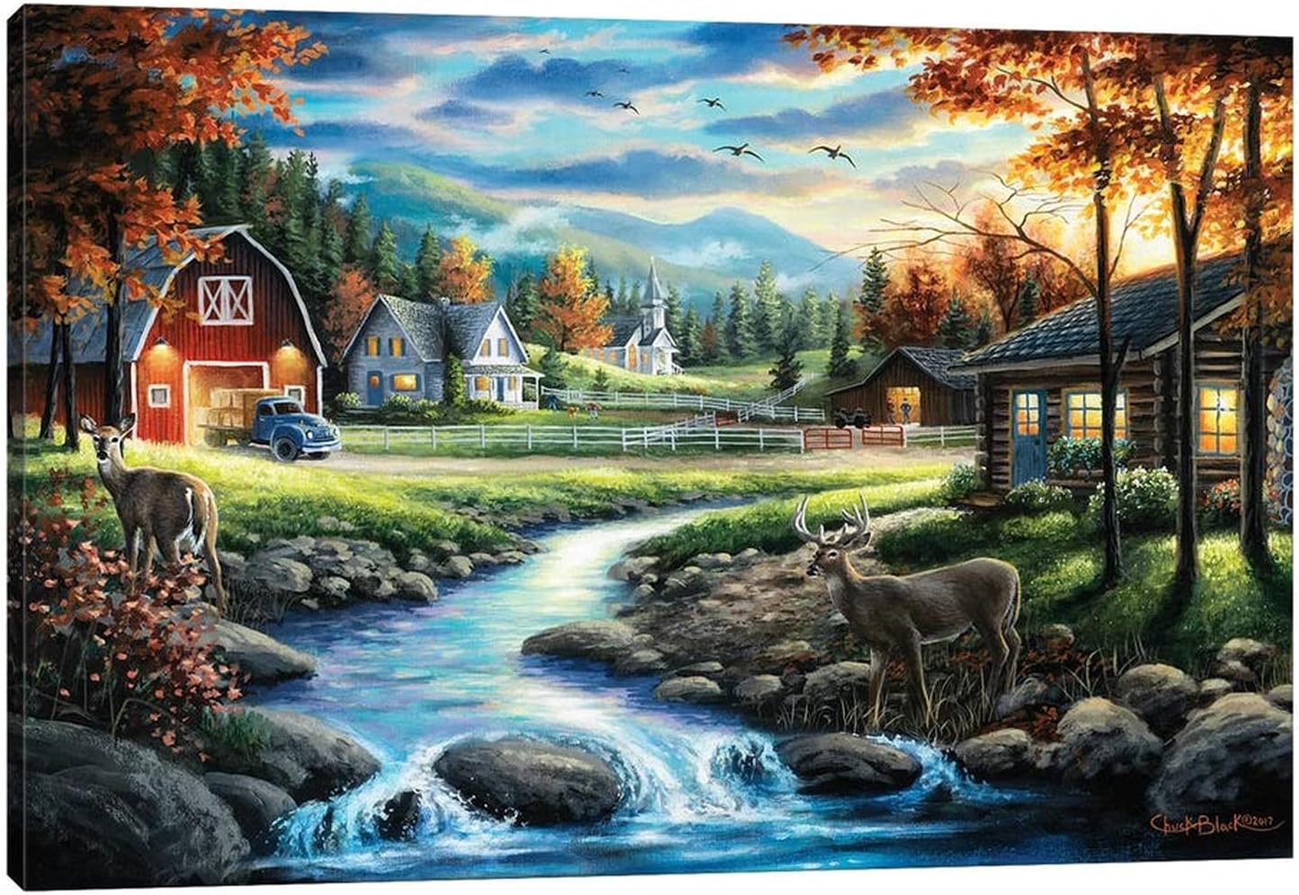 Amazon.com: TIMUBA Rustic Farm Canvas Wall Art, Vintage Country Wall ...