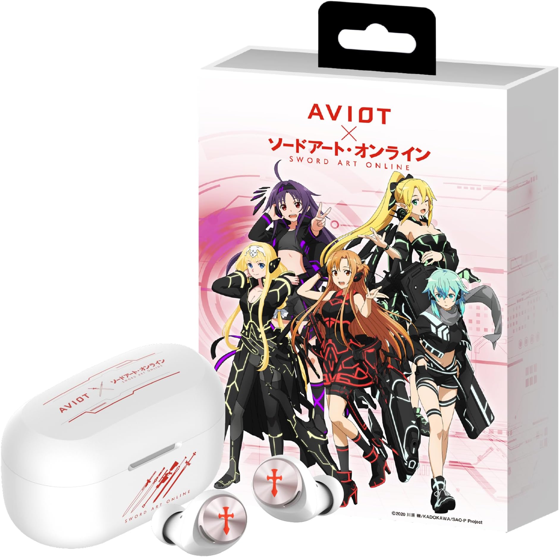 Amazon.com: AVIOT Sword Art Online Anime Wireless Earbuds TE-D01v-SOB ...