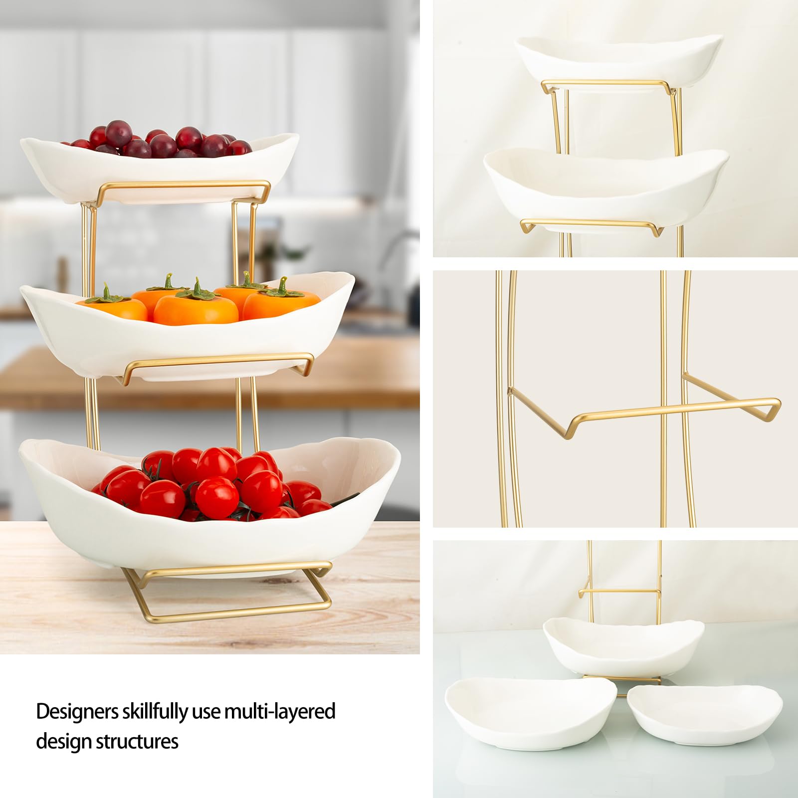 White Tiered Fruit Stand