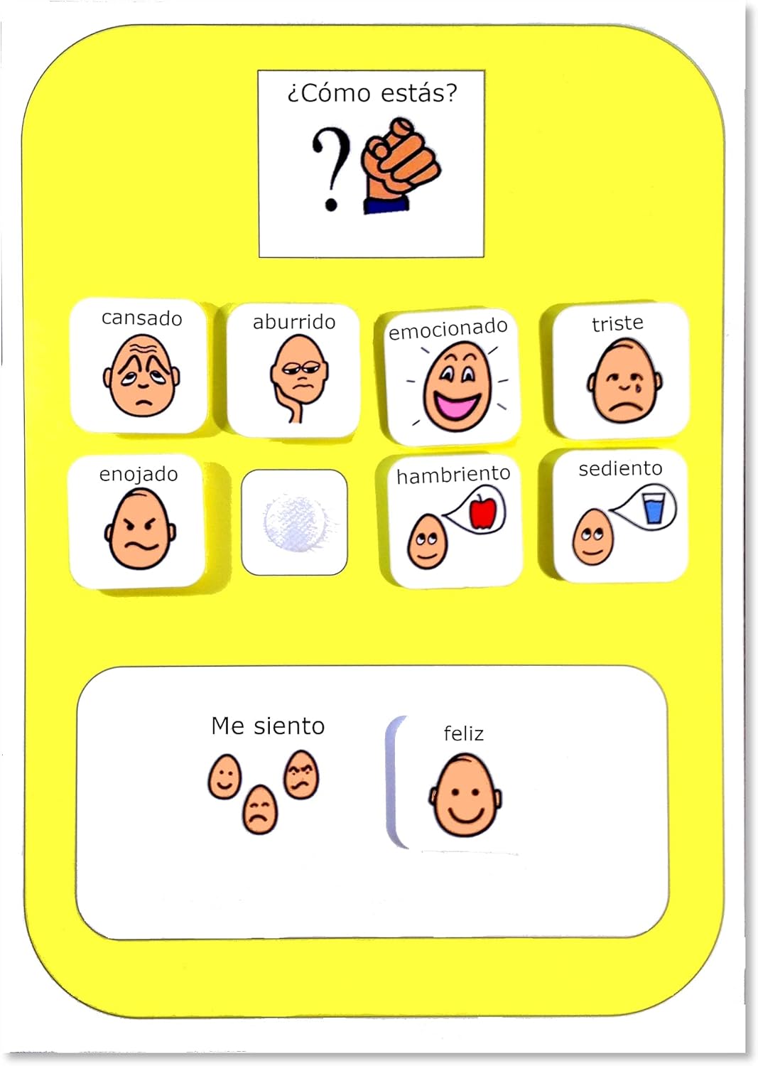 Plastic Visual Emotion Board (Spanish) – TopToy