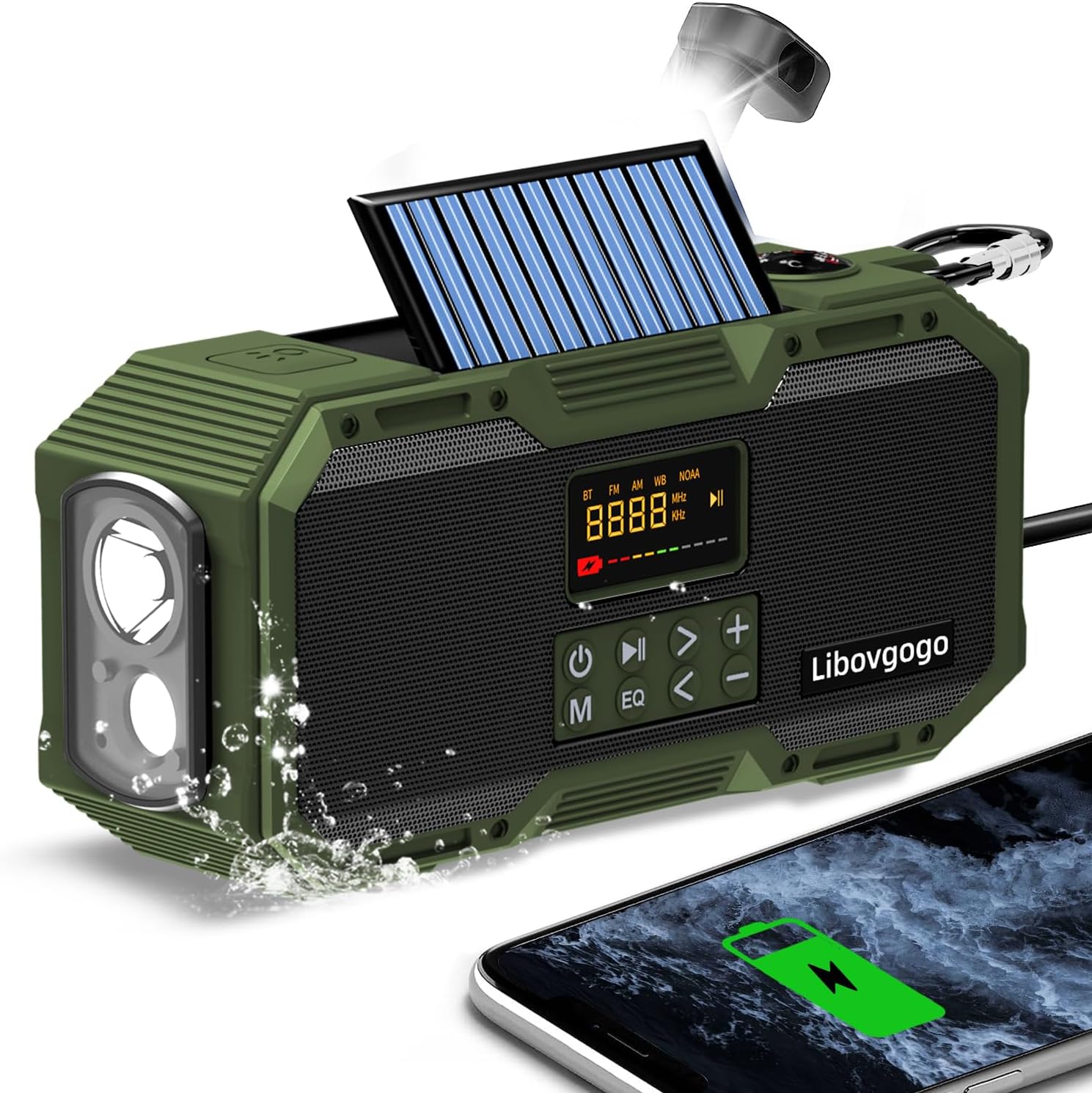 Amazon.com: C. Crane CC Solar Observer Wind Up Solar Emergency Crank ...