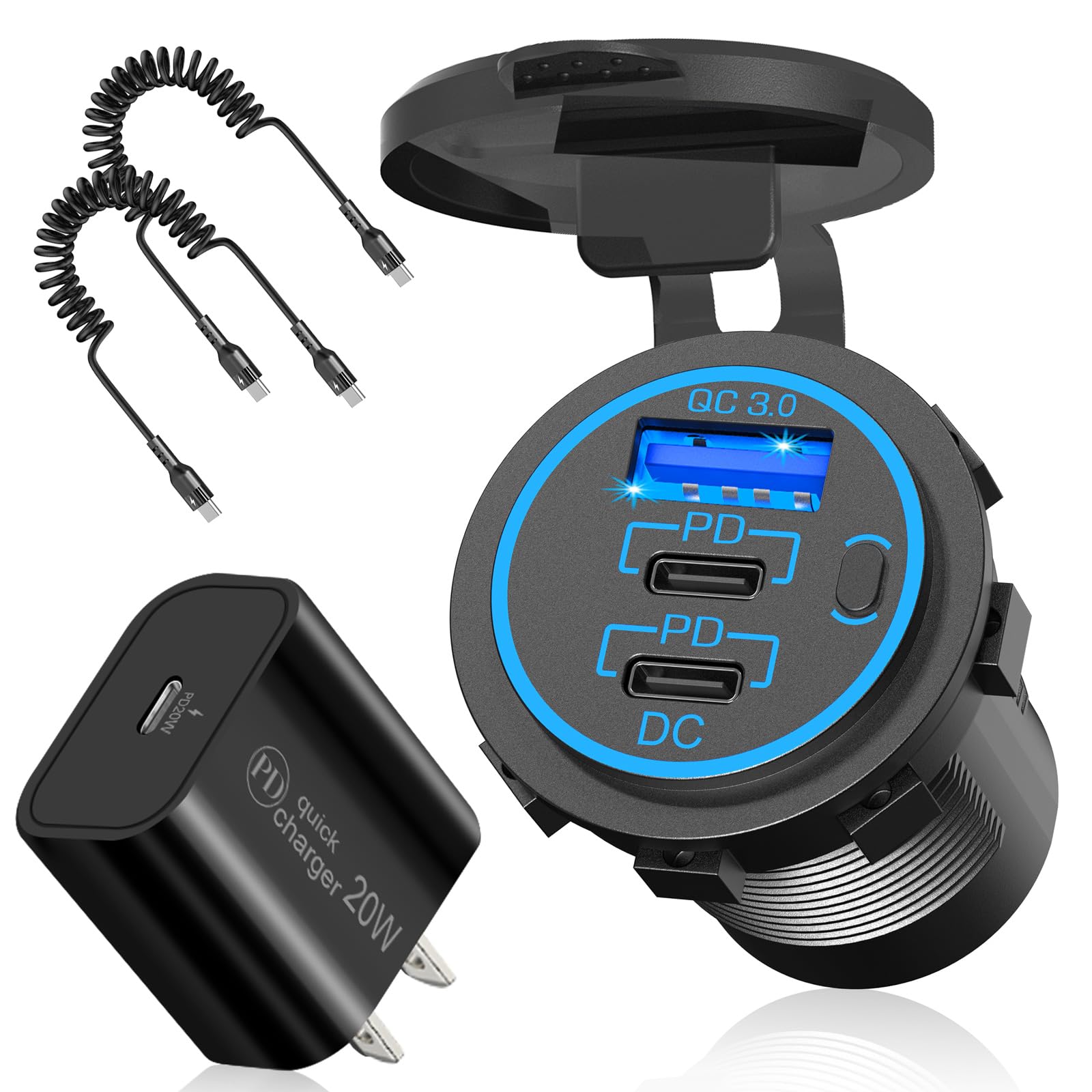 Dual 12 Volt Socket Marine Ozark Trail 12 Volt MARINE DUAL USB POWER