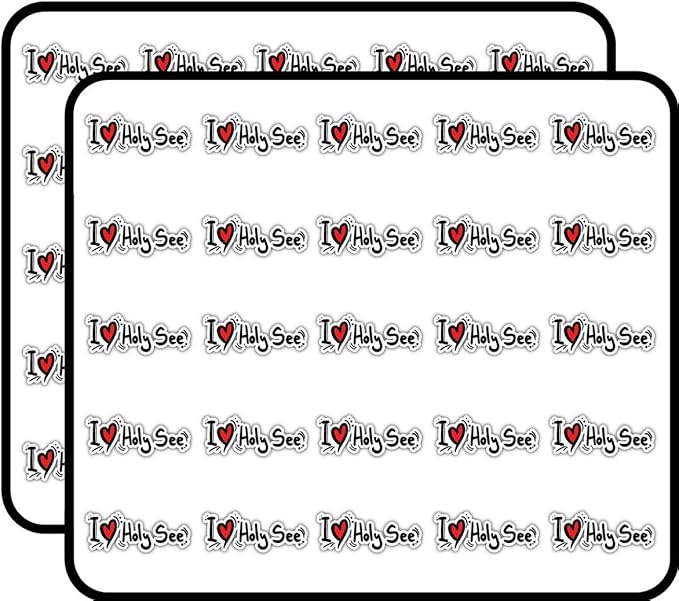 Amazon.com: I Love Holy See Slogan Decorative Scrapbooking Sticker ...