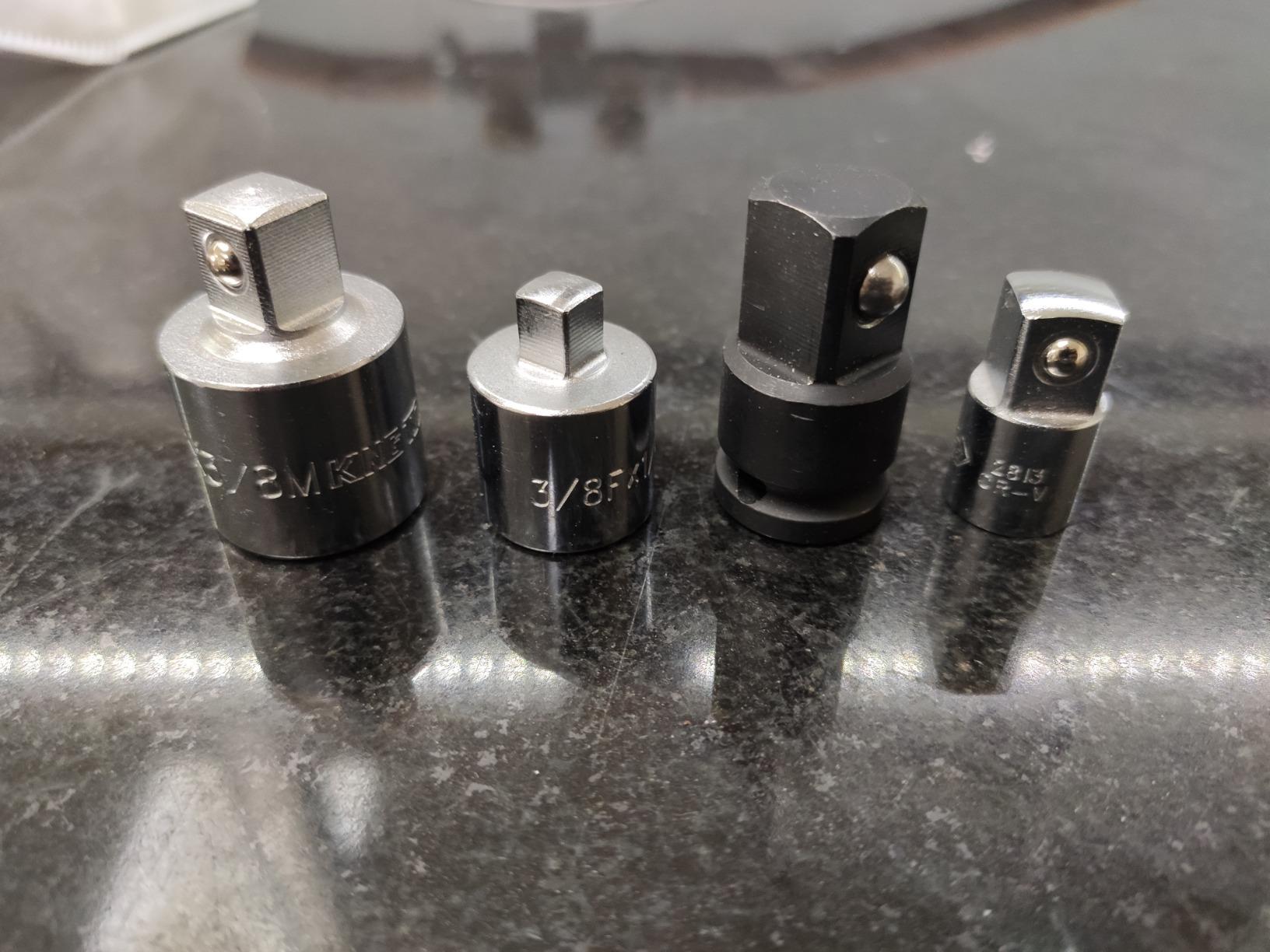 Generic 4pcs 1/4 3/8 1/2 Drive Socket Adapter Converter Reducer Air ...