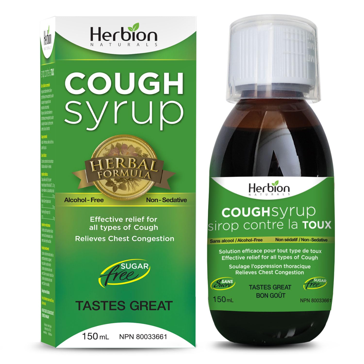 Herbion Naturals Sugar-Free Cough Syrup, Effective Relief for All Types ...