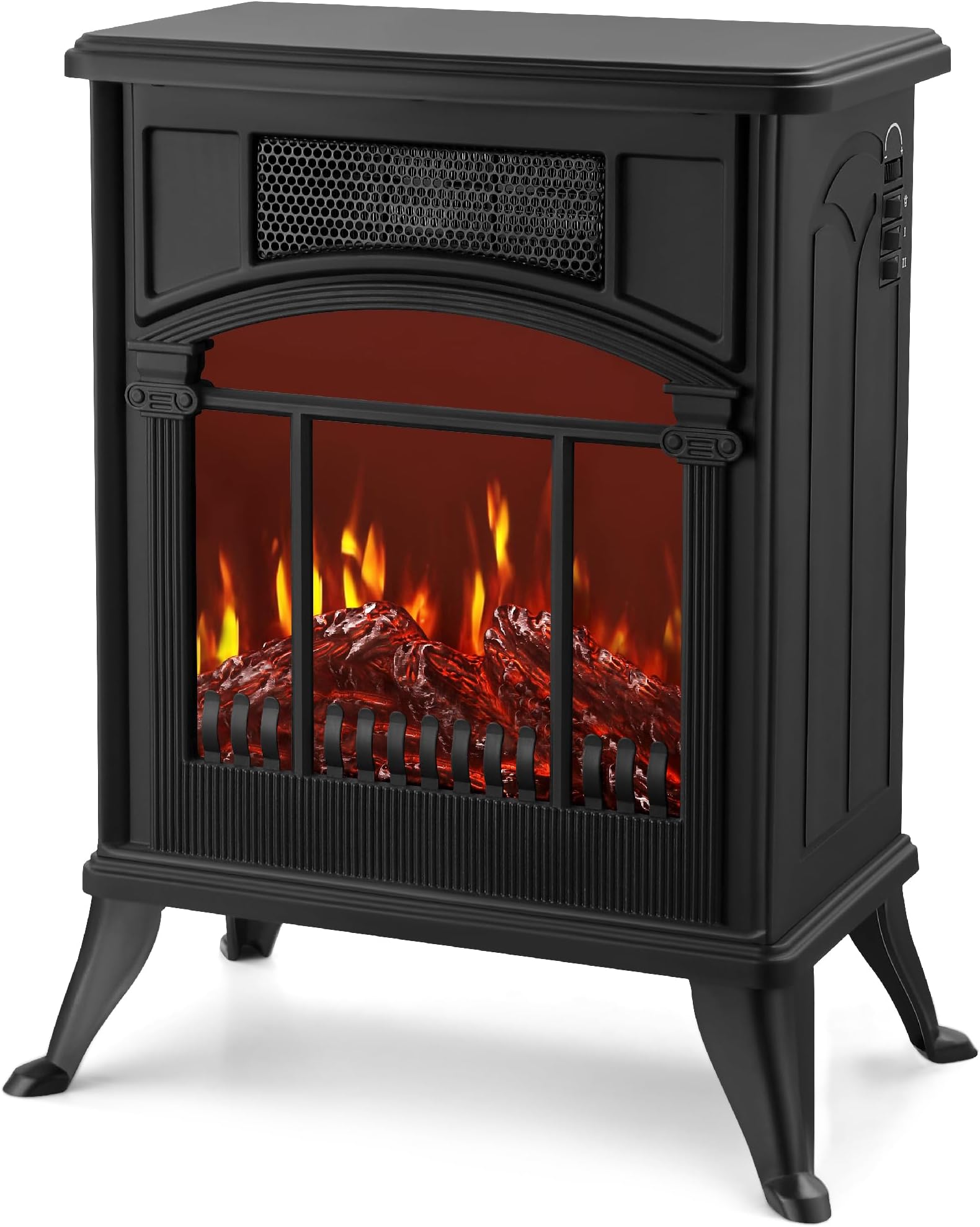 Dimplex Tango Optiflame Electric Stove, Matt Black Free Standing ...