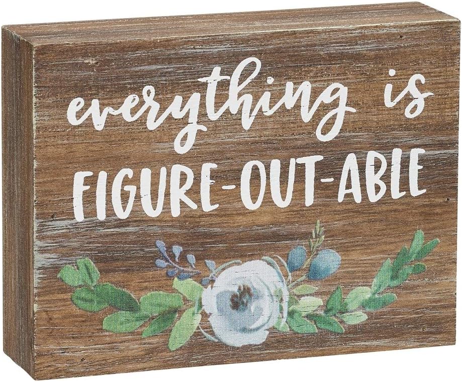 Amazon.com: Everything is Figureoutable Sign, Office Decor for Women ...