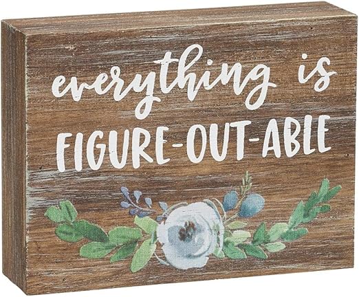 Amazon.com: Inspirational Wood Grain Mini Block Sign, 4" (Everything is ...