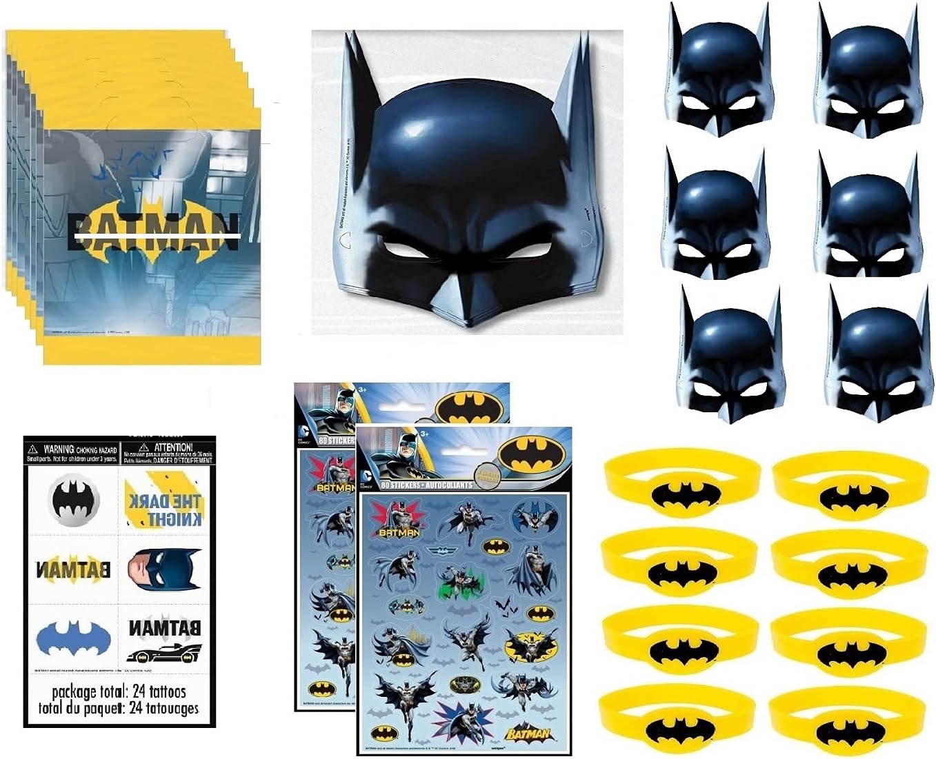Amazon.com: Batman Birthday Party Supplies Favor Bundle Pack Includes ...