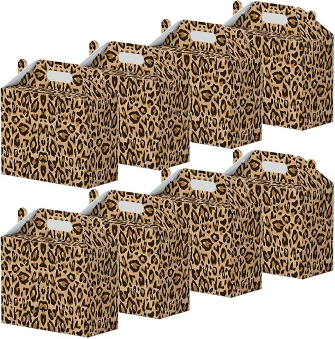 Amazon.com : 16 Pcs Cheetah Print Birthday Party Favor Boxes - Leopard ...