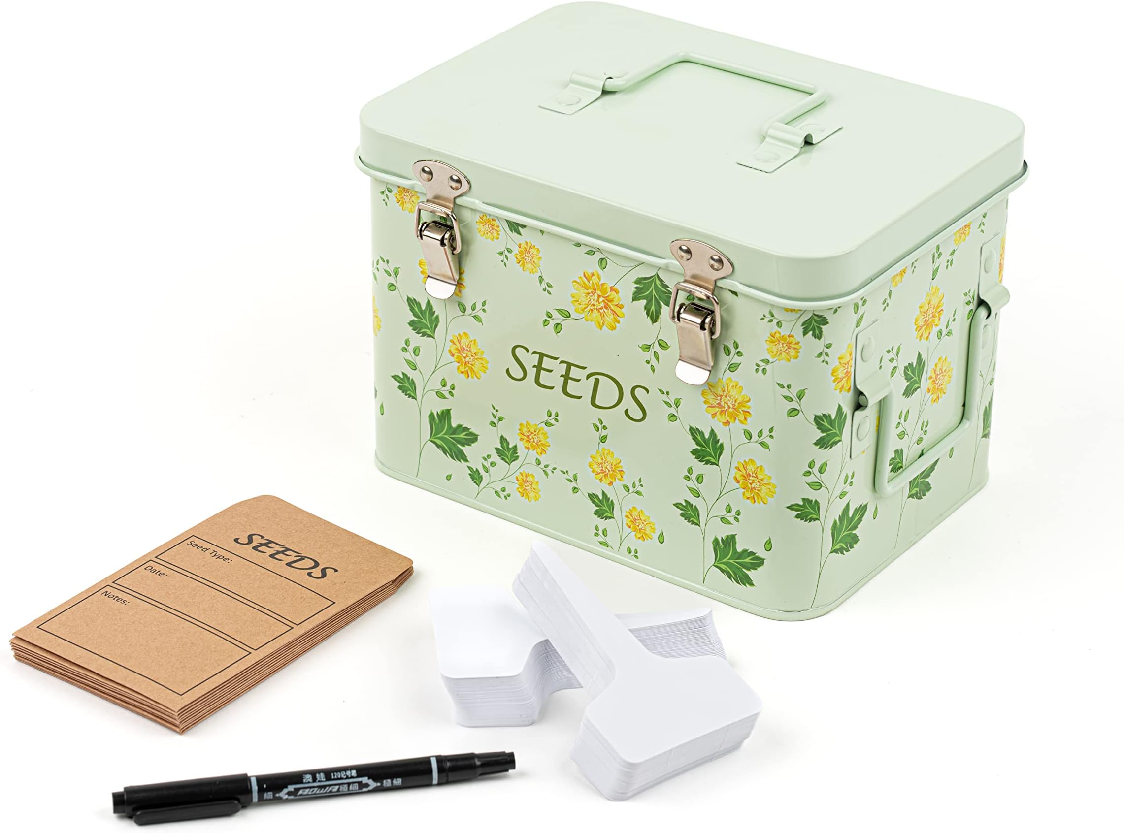 Amazon.com : GLOCHYRA Seed Storage Box Garden Seed Packet Storage ...