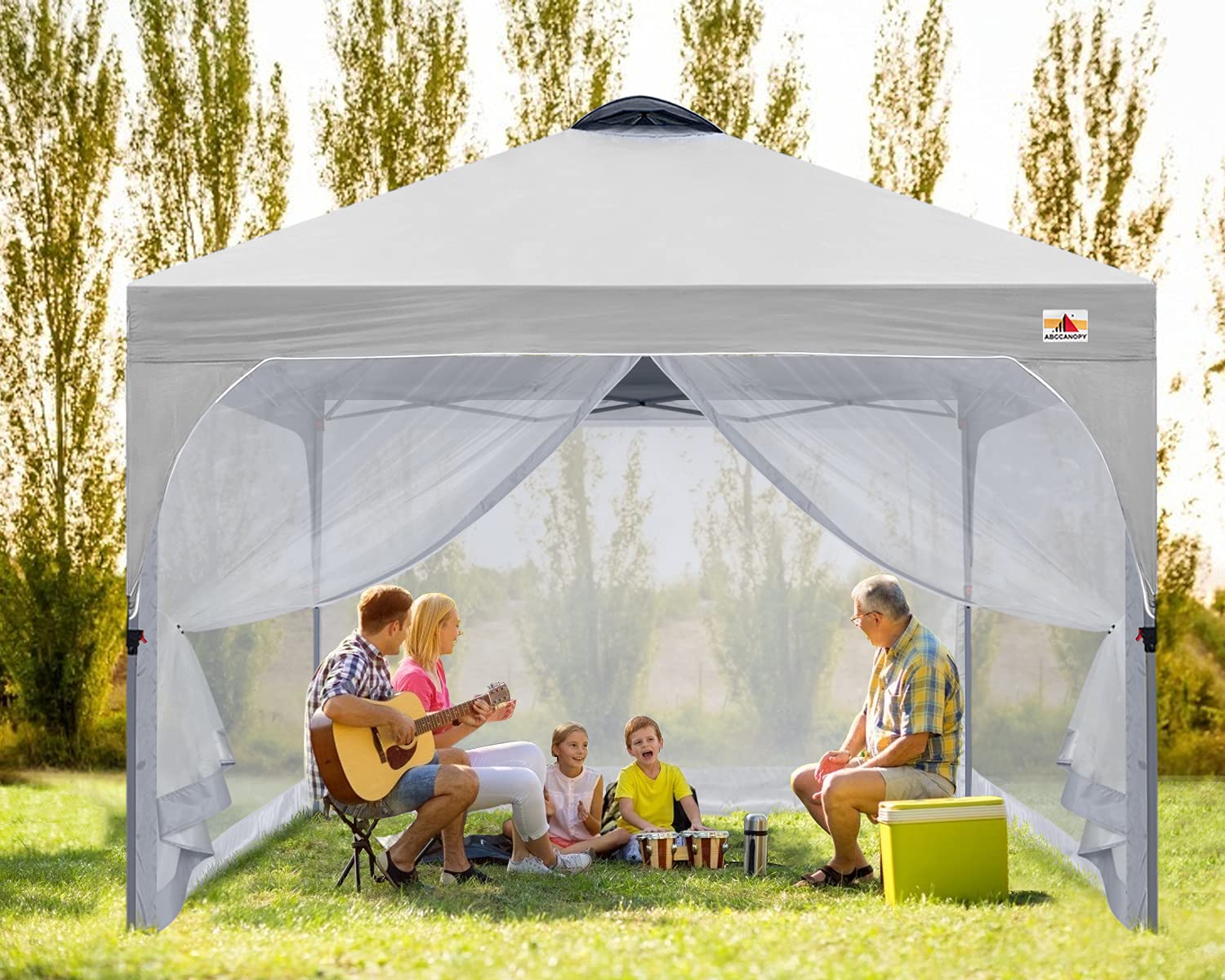 ABCCANOPY Pop Up Canopy with Mesh Mosquito Netting Wall, Camping Screen ...