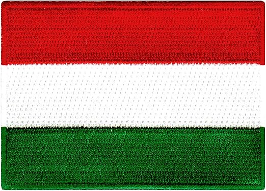 Amazon.com: Cypress Collectibles - Hungary Flag Patch - Embroidered Appliqué - European Country ...