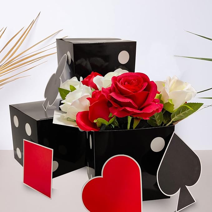 Amazon.com: Eylola 12 Pcs Black Dice Favor Boxes 6 x 6 x 6 Inch dice ...