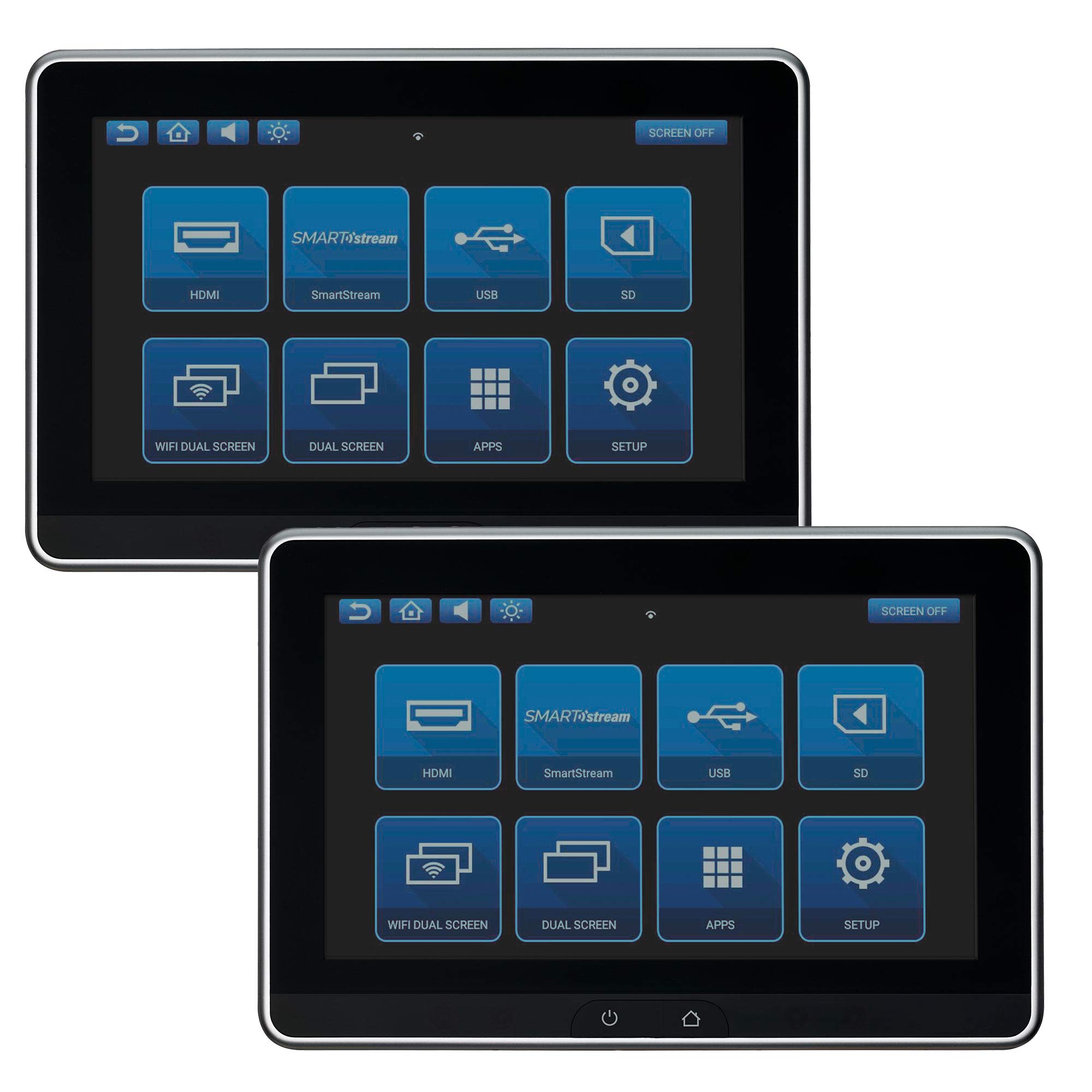 Amazon.com: Audiovox AVXSB10MM2 Dual 10.1" Touchscreen Smart TV Digital ...