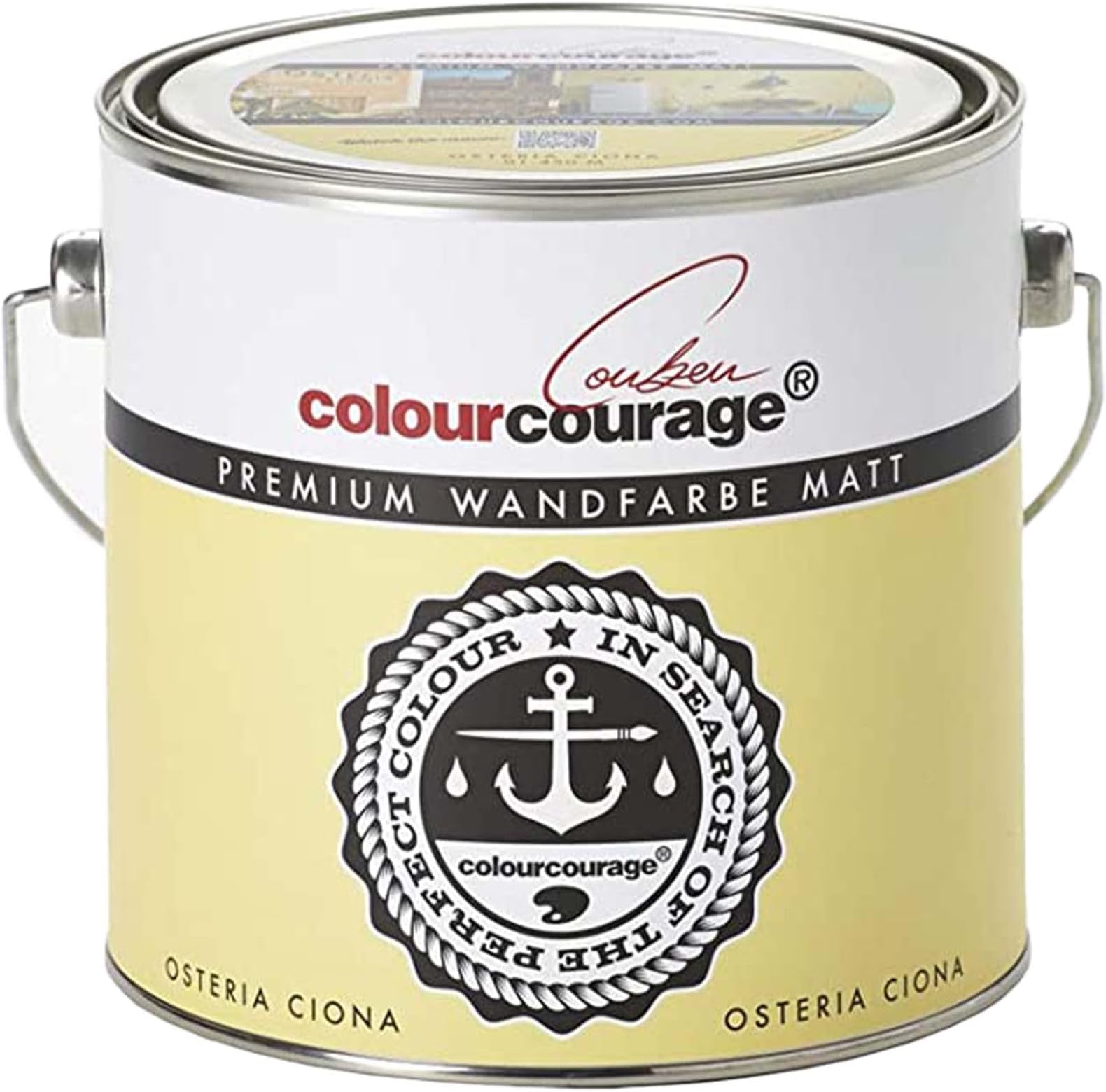 Alpina Farbrezepte Innenfarbe Wandfarbe matt, 2,5 L Ein Hauch von Gelb ...