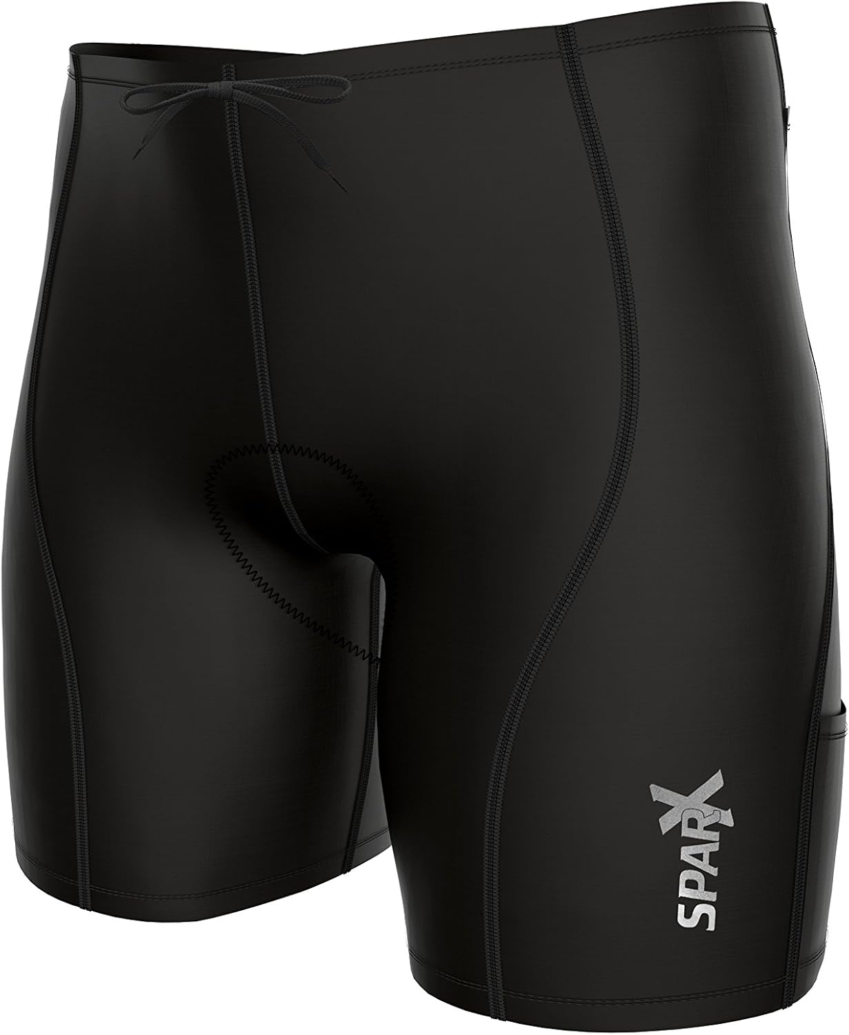 Amazon.com: Sparx Men`s Performance Tri Shorts 4 Pockets Black ...