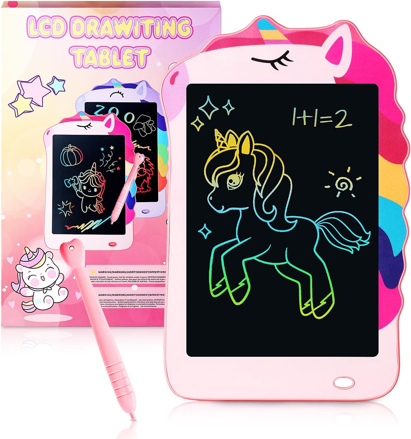 Amazon.com: Unicorn Toys LCD Writing Tablet for Girls Kids,Colorful ...