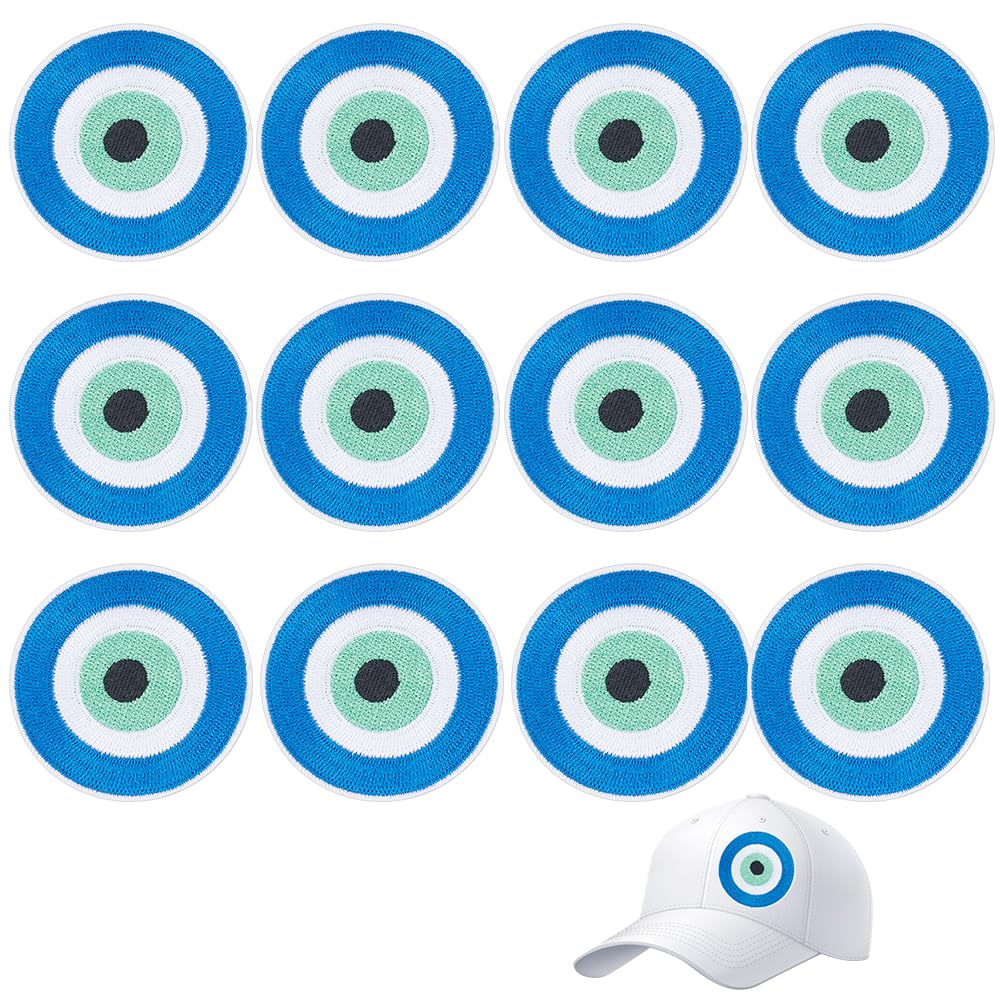 Amazon.com: FINGERINSPIRE 12PCS Evil Eye Patches Iron on/Sew On Evil ...
