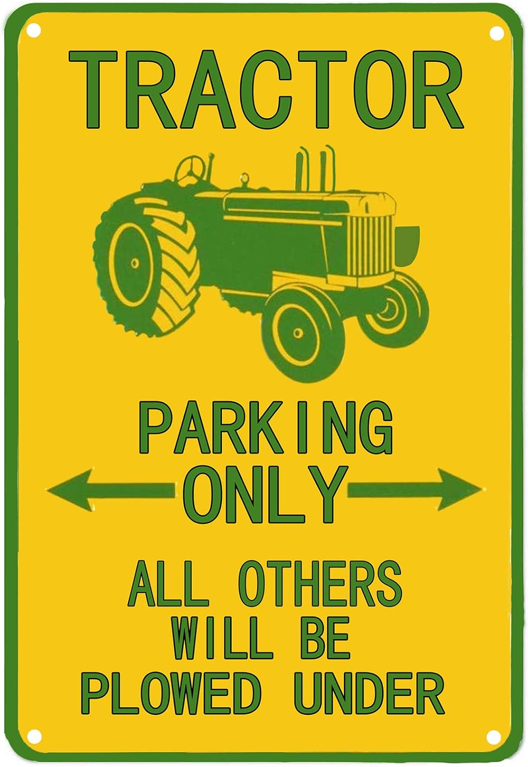 Amazon.com: Flytime Tractor Tin Sign Parking Only All Others Will Be ...