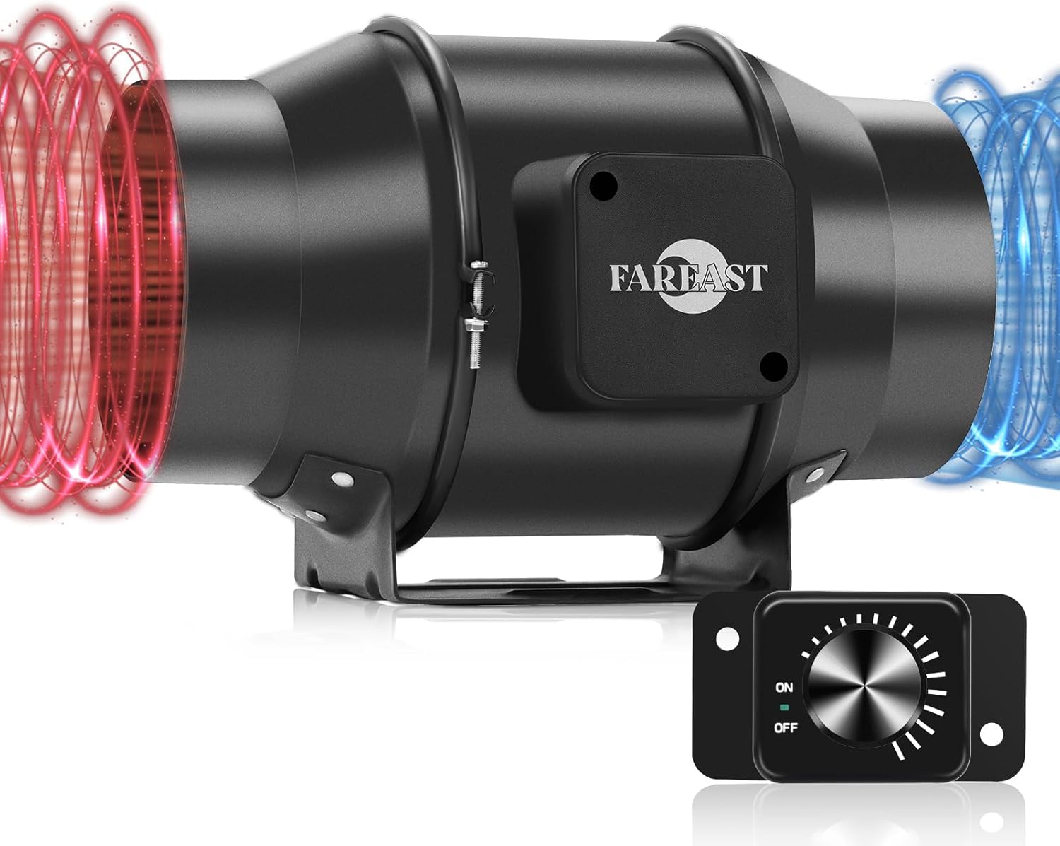 FAREAST 6" Inline Fan, 420 CFM Inline Fan with Speed Controller, Silent ...