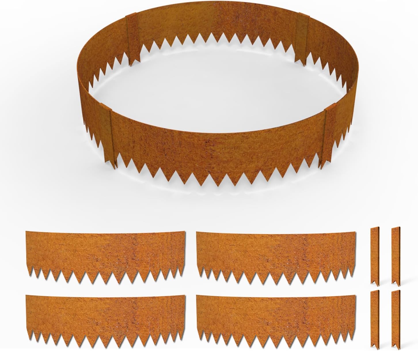 Amazon.com : BUYYAH Cor-Ten Steel Landscape Edging with Rust Patina ...