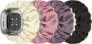 Amazon.com: ShuYo Scrunchie Bands Compatible with Fitbit Sense/Sense 2 ...