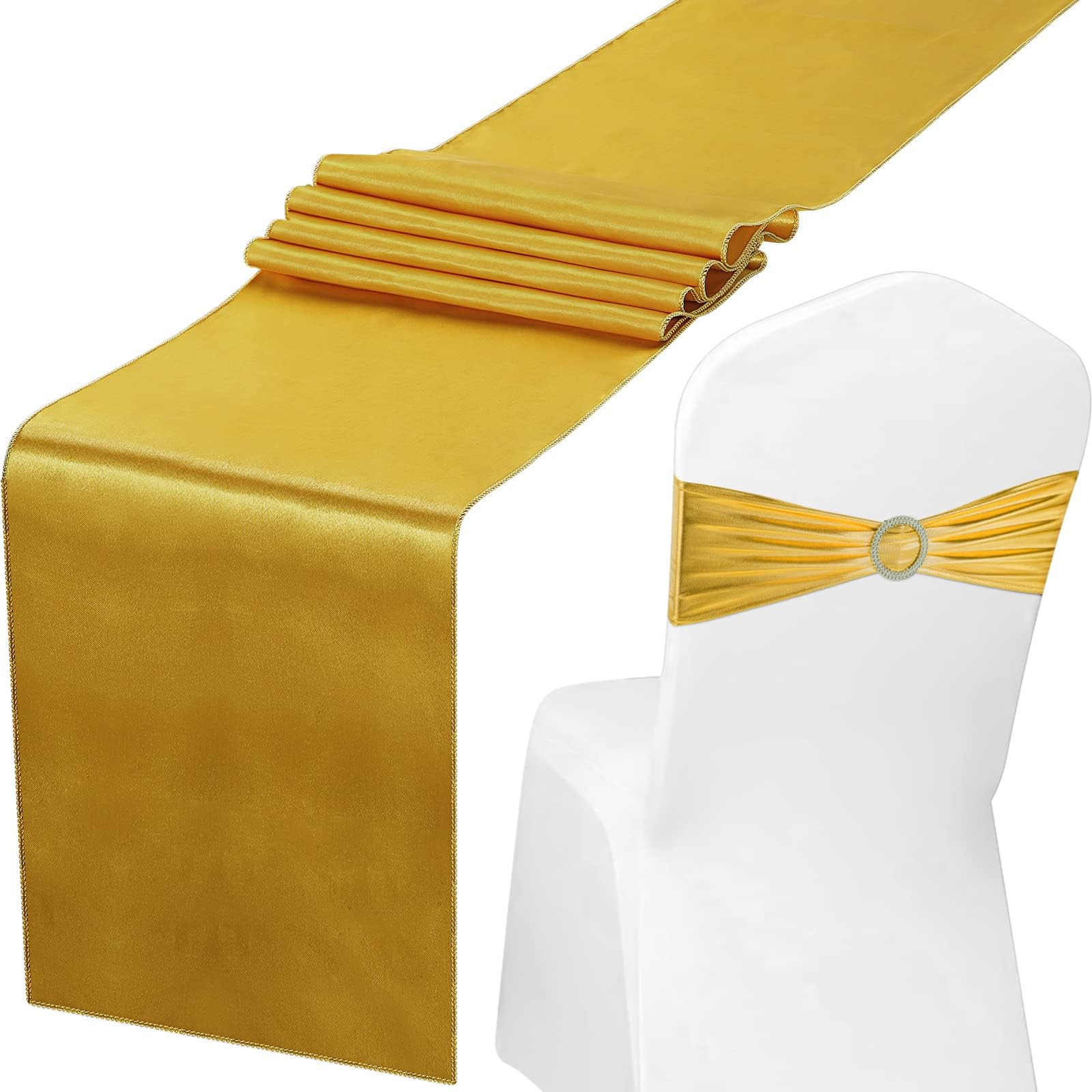 Amazon.com: 70 Pcs Sage Green Satin Chair Sashes and Sage Green Satin ...