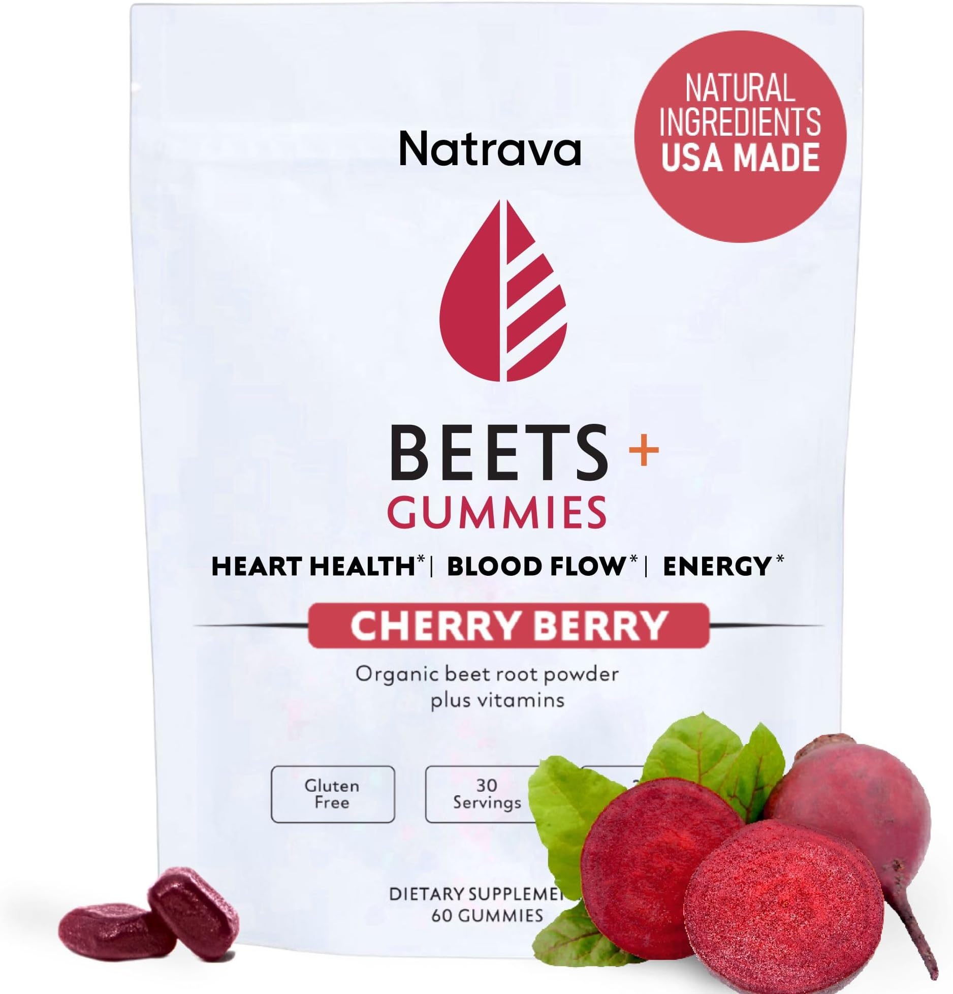 Amazon.com: Natrava Beets+ Gummies - Organic Beet Root Powder, Grape Seed Extract and Vitamin C ...