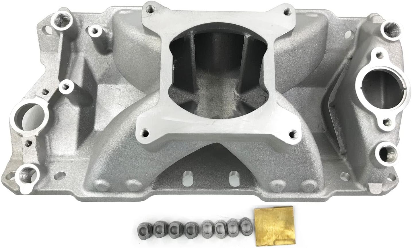 Amazon.com: Aluminum Stain 1957-1995 HI RISE Small Block Chevy Single ...