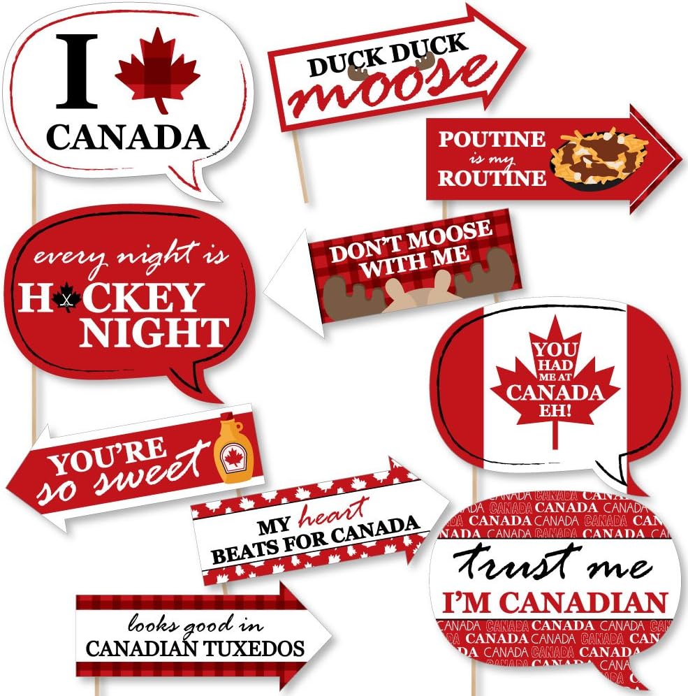 Amazon.com: Big Dot of Happiness Funny Canada Day - Canadian Party ...