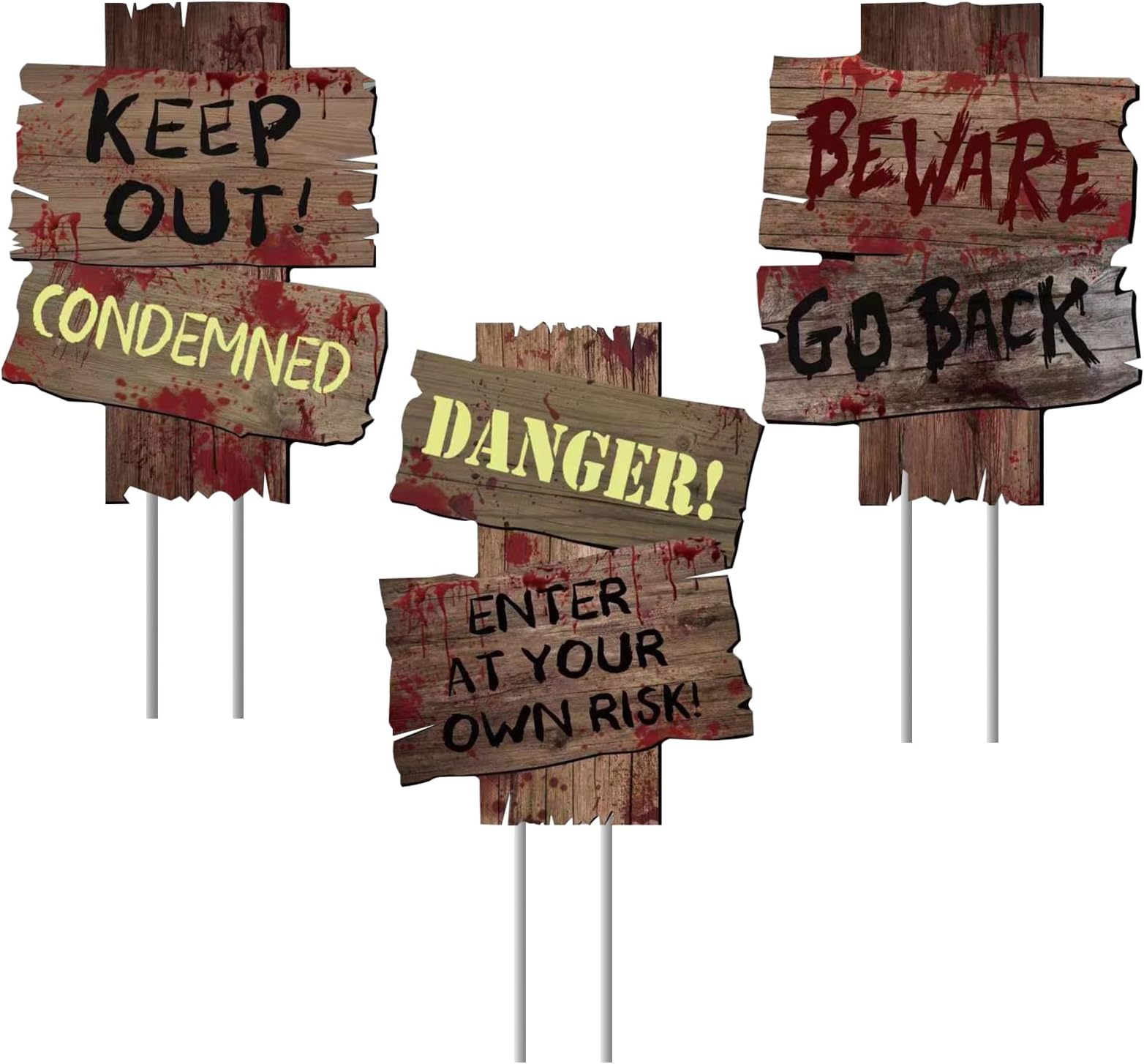 Amazon.com : Halloween Decorations Outdoor Scary Metal Sign Halloween ...
