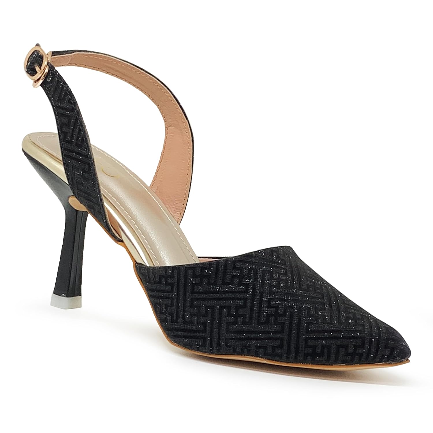 Buy WFS Women 3 Inch Pencil Heel Pump Party Fashion Sandal,Black,36 at ...