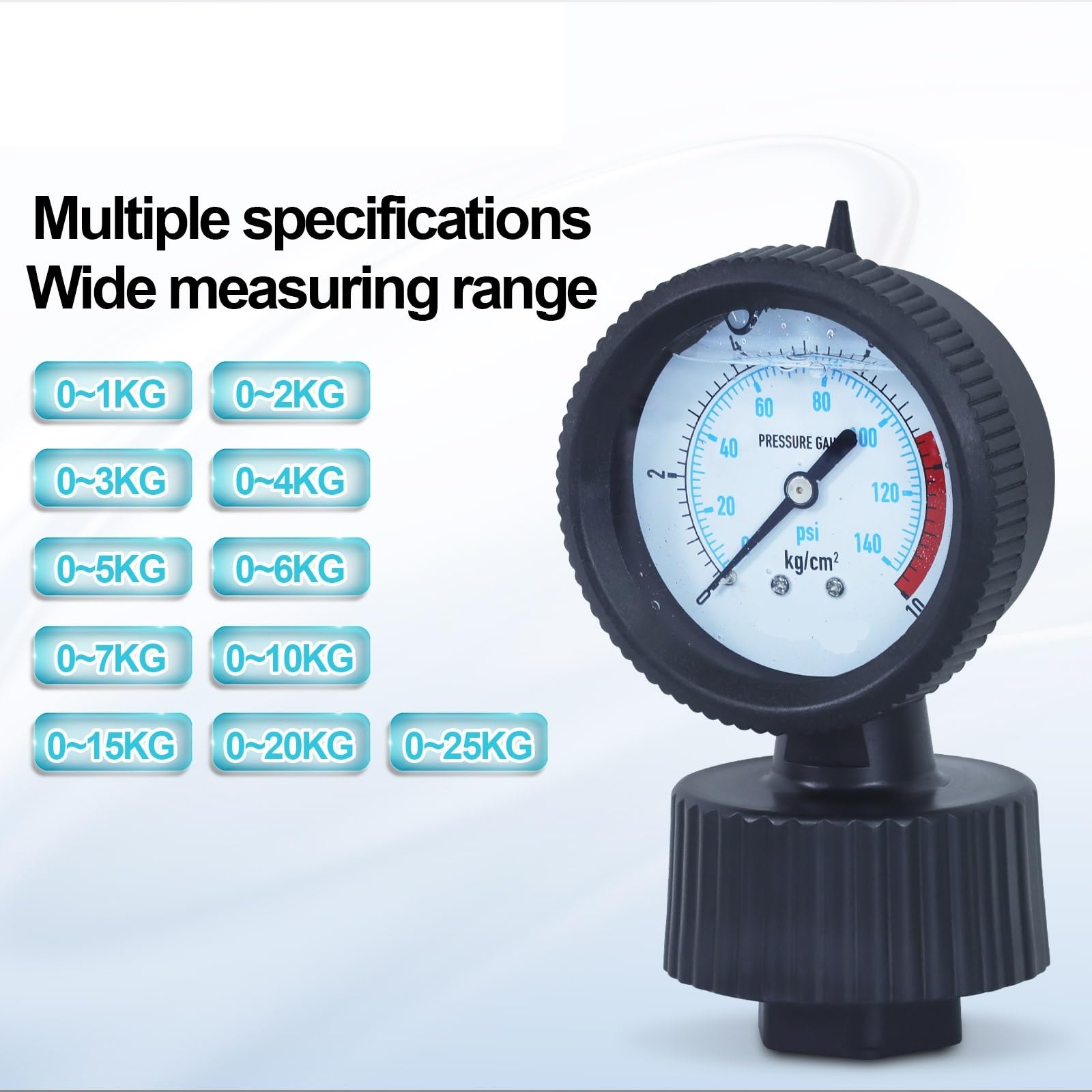 Snapklik.com : PP Diaphragm Pressure Gauge 60mm Diameter 0-25KG Radial ...