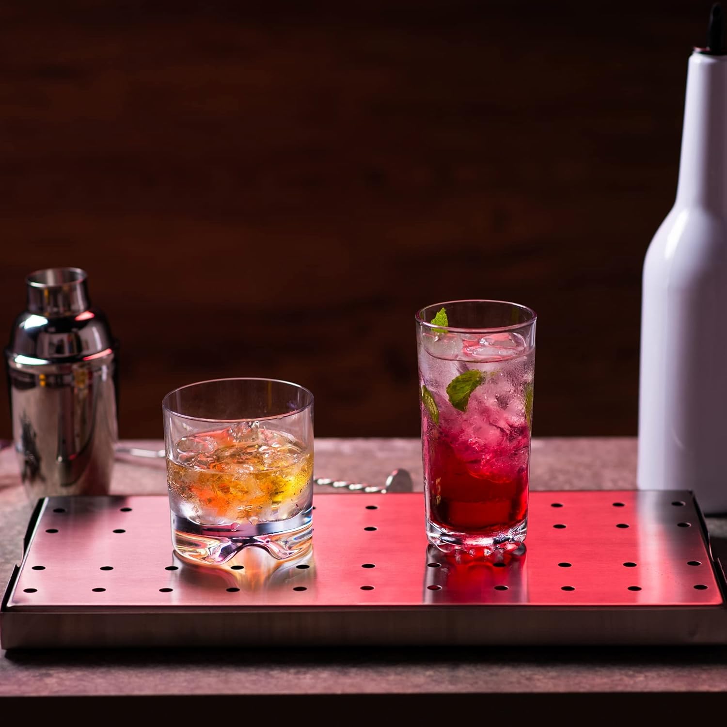 Stainless Steel Bar Drip Tray 20cm x 40cm | bar@drinkstuff Beer Drip ...