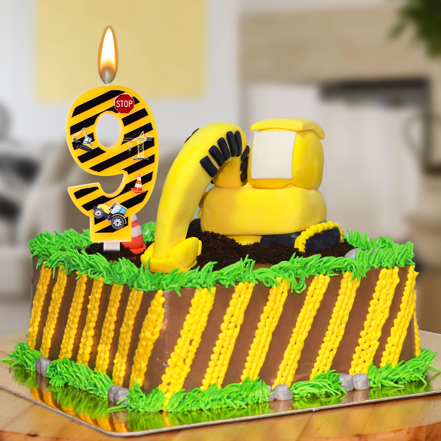 Snapklik.com : Construction Birthday Candle, Happy Birthday Candles ...