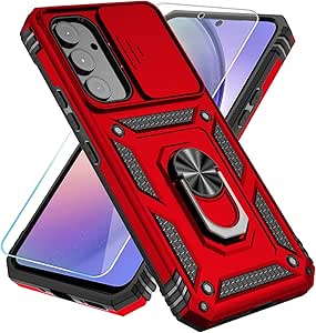 Amazon.com: SunStory Phone Case for Samsung Galaxy A54 5G Case with HD Screen Protector & Slide ...