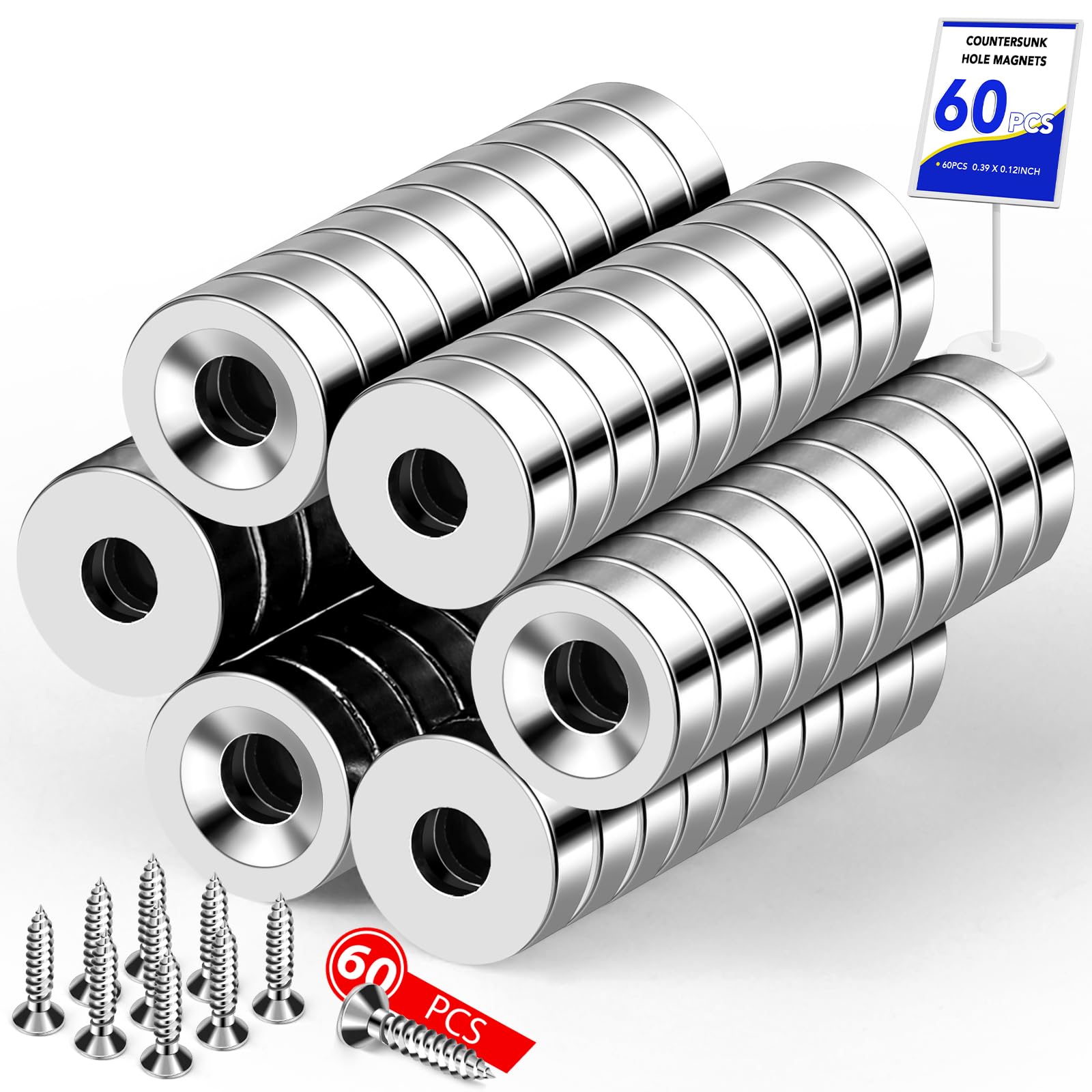 Snapklik.com : LOVIMAG 60 Pack Rare Earth Neodymium Magnets, Small ...