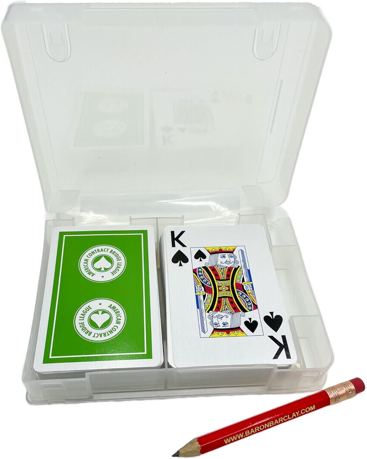 Amazon.com: Baron Barclay Two Decks of Jumbo Print ACBL Playing Cards ...