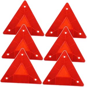 Amazon.com: FAVOMOTO 6 Pieces Triangle Reflector Reflectors Triangle ...