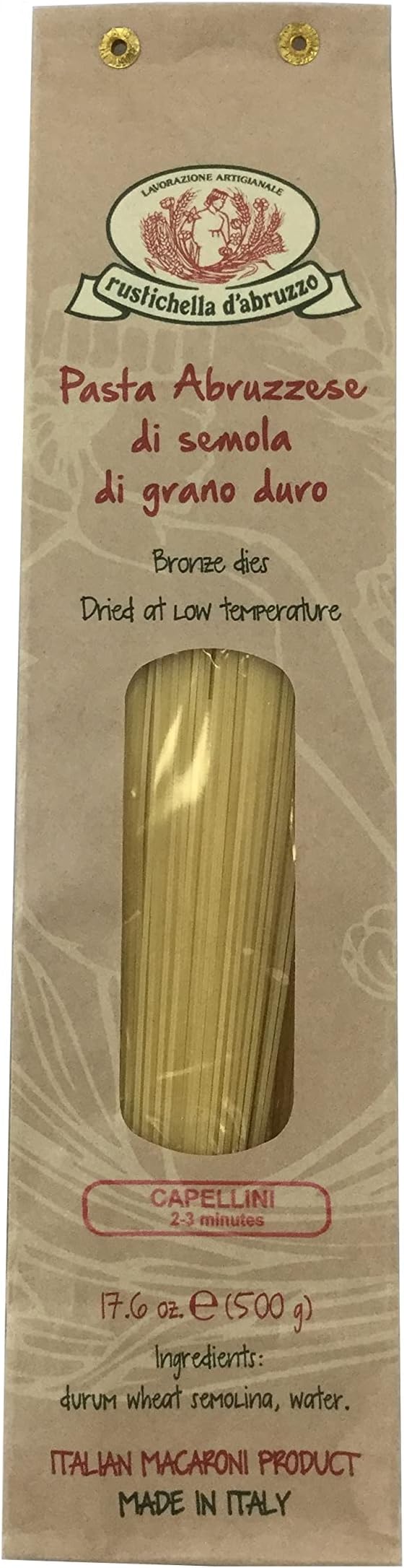 Amazon.com : Rustichella d'Abruzzo Capellini, 500g 3-pack : Grocery ...