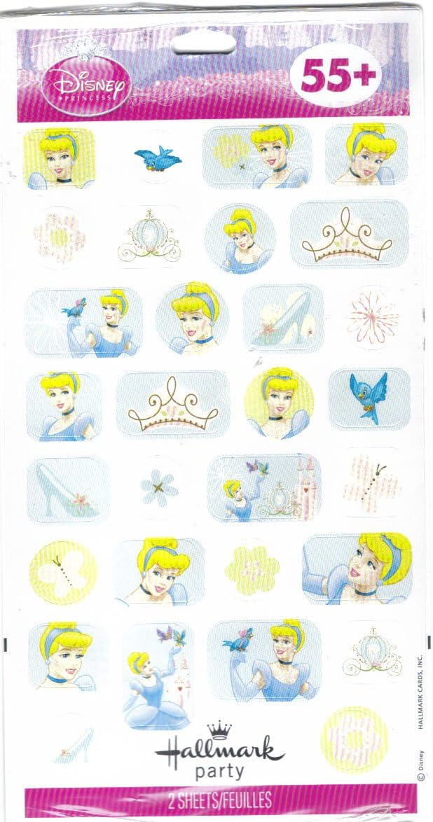 Amazon.com: Disney Cinderella Stickers 2 sheet pkg : Arts, Crafts & Sewing