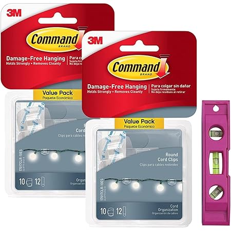Amazon.com: Command Outdoor Rope Light Clips with Foam Strips, Clear, 3 ...