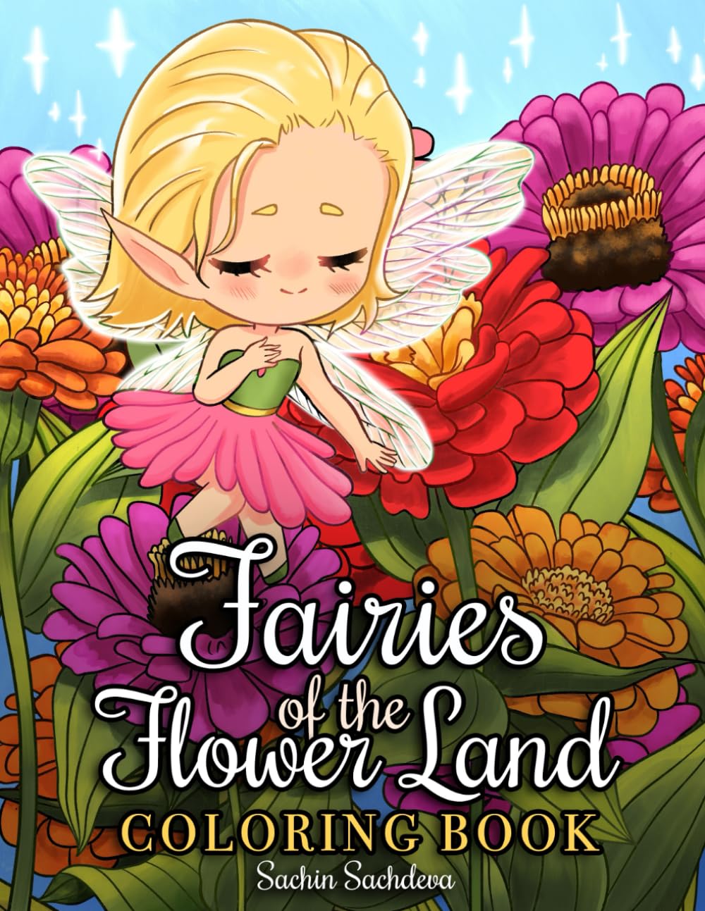 Fairies of the Flower Land: Coloring Book for Girls, Teens and Adults ...
