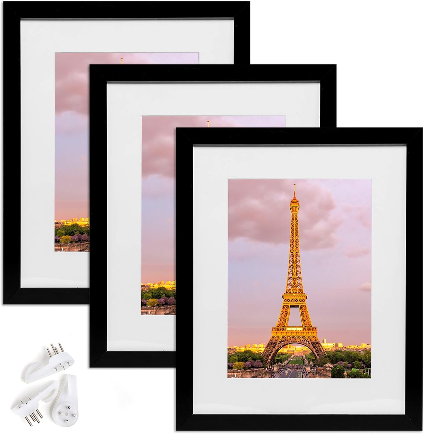 Amazon.com - upsimples 12x16 Picture Frame Set of 3, Made of High Definition Glass for 8.5x11 ...
