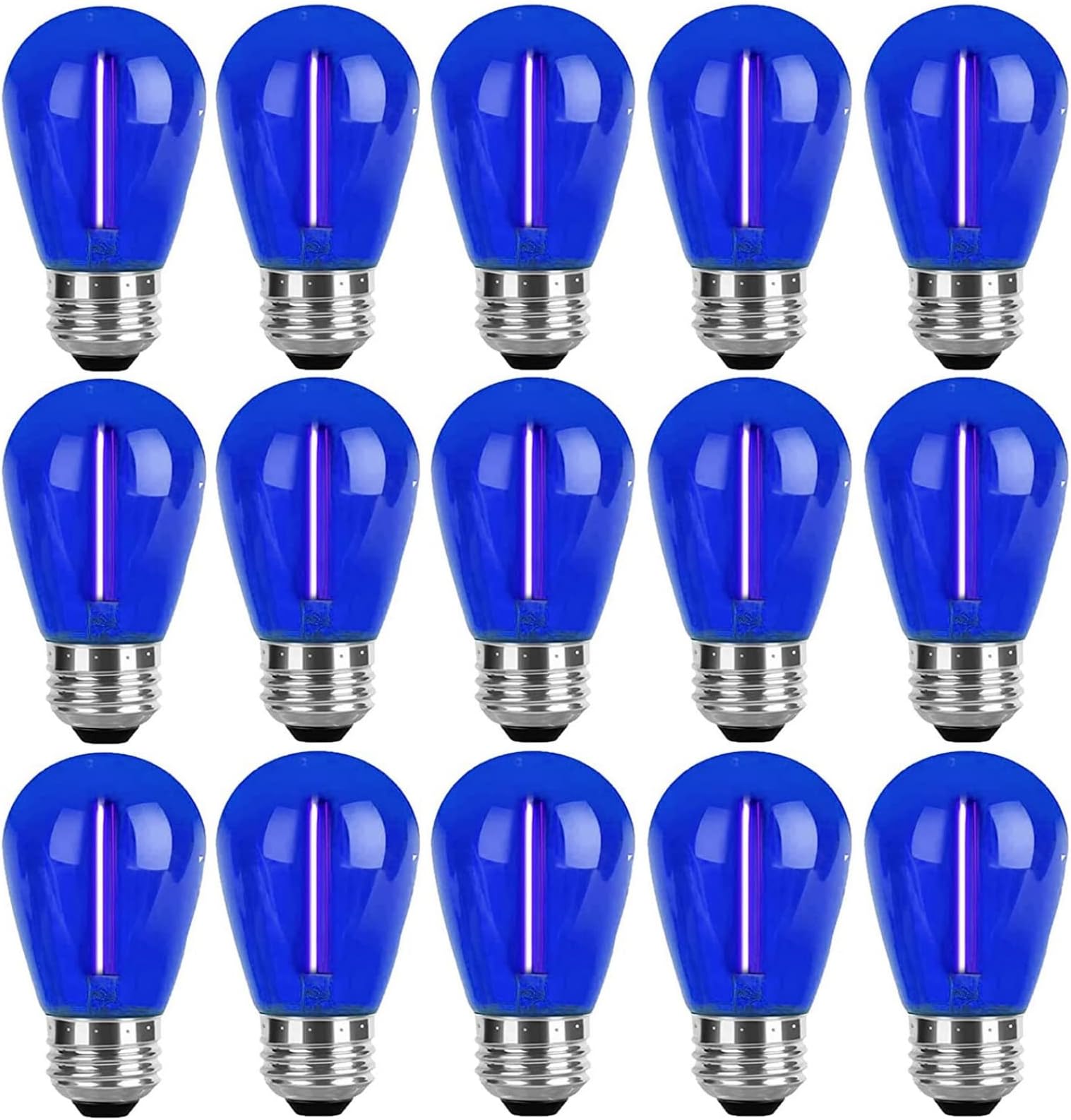 LRSUEYSKIN S14 Blue LED Bulb S14 Replacement LED Light Bulbs 2W Plastic ...