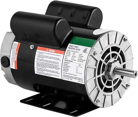 Amazon.com: 5 HP SPL Air Compressor Motor, 3450RPM 184T Frame Electric ...