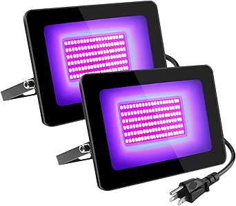 YGS-Tech LED UV Light Fixture, 30W UV Black Lights with UL Plug (3.3ft ...
