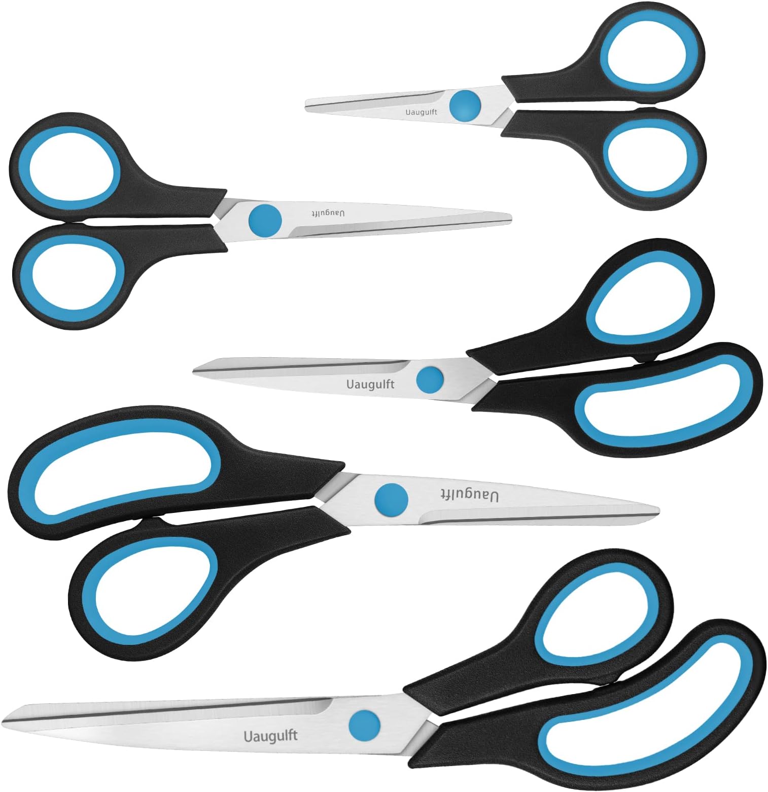 Westcott N-9002700 Easy Grip Soft Grip Scissor - Black/Blue (Set of 3 ...