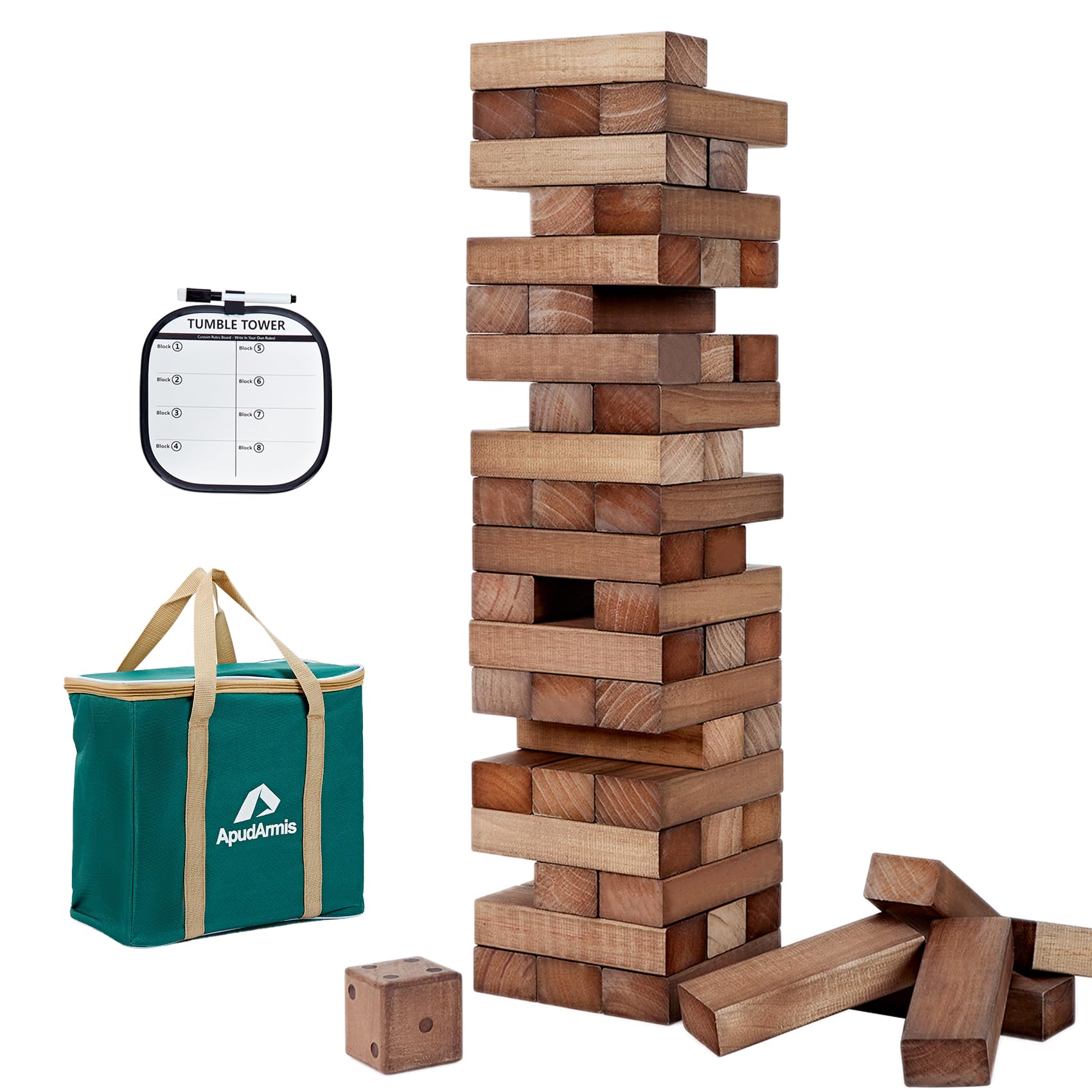 Amazon.com: ApudArmis 54 PCS Tumble Timber Set Stack to 3FT, Pine ...